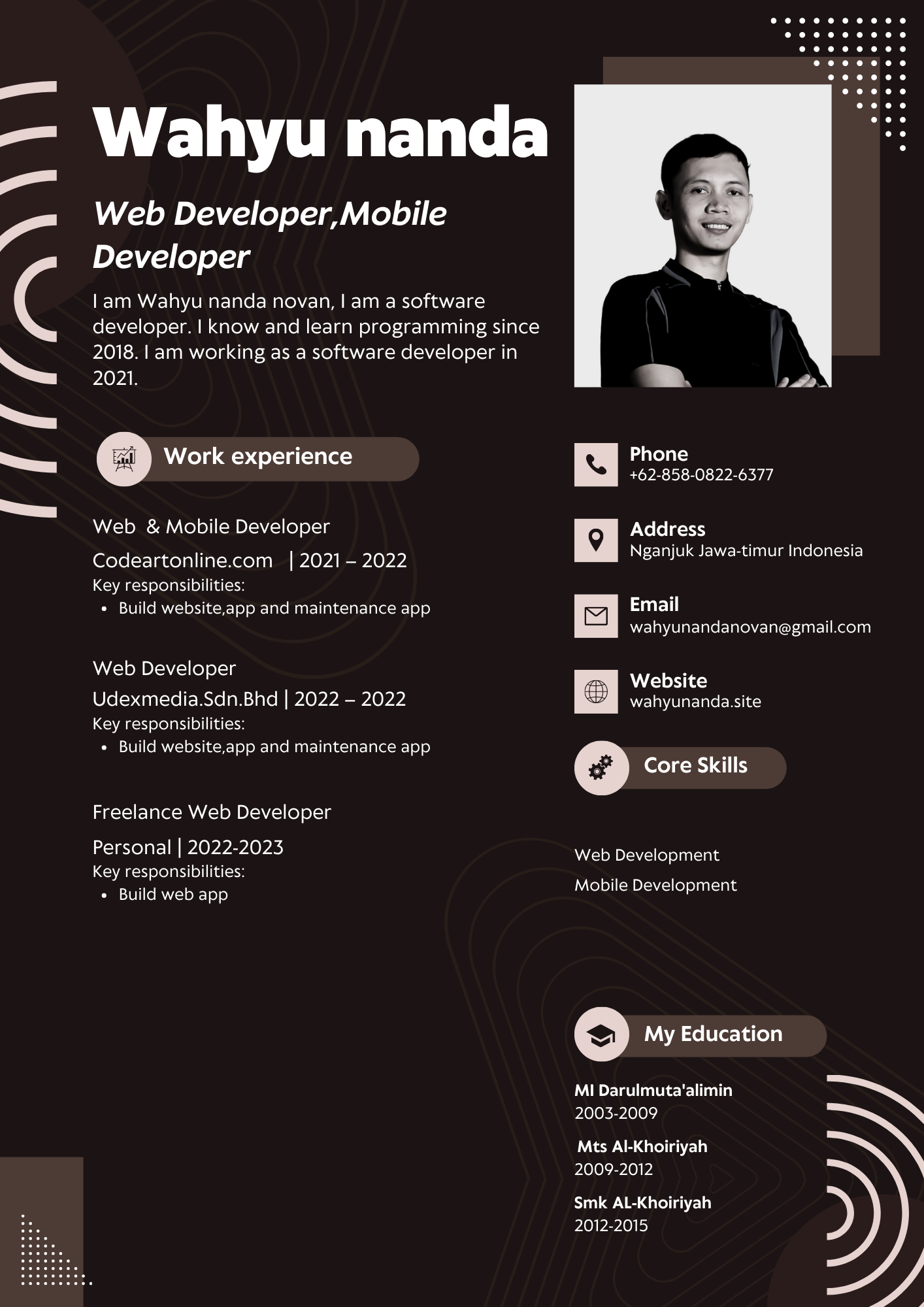 Wahyu Nanda Novan : Web Developer,Mobile Developer